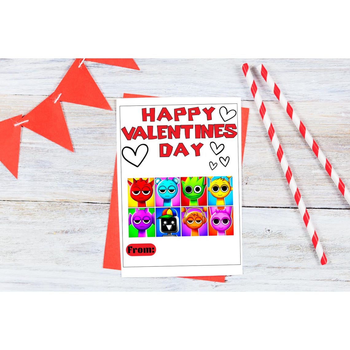 Roblox Sprunki Valentine Cards – Printable Classroom Cards for Kids! - Etsy