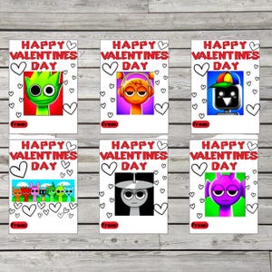 Roblox Sprunki Valentine Cards – Printable Classroom Cards for Kids! - Etsy