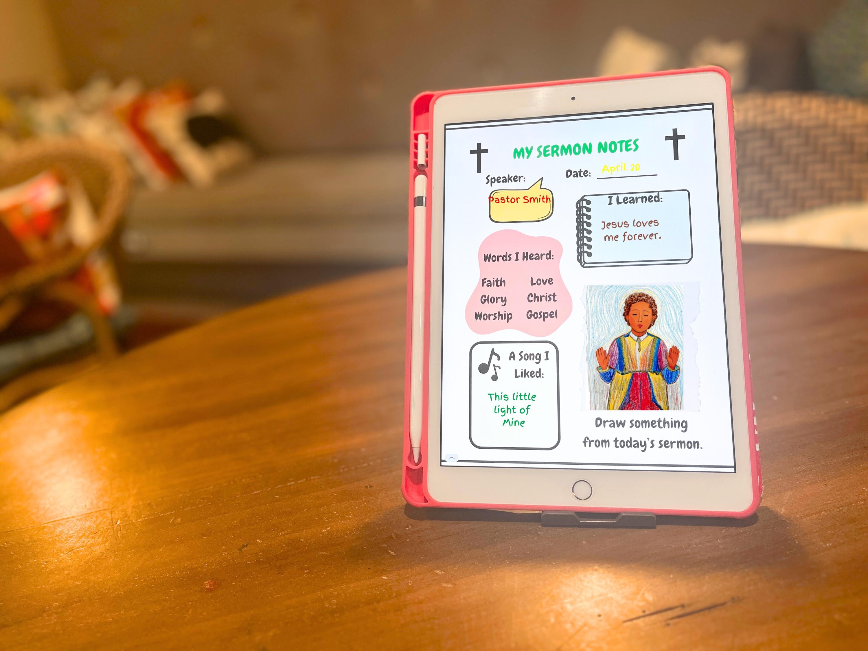 Kids Sermon Notes Bundle | Printable Praise and Worship Template | Kids ...