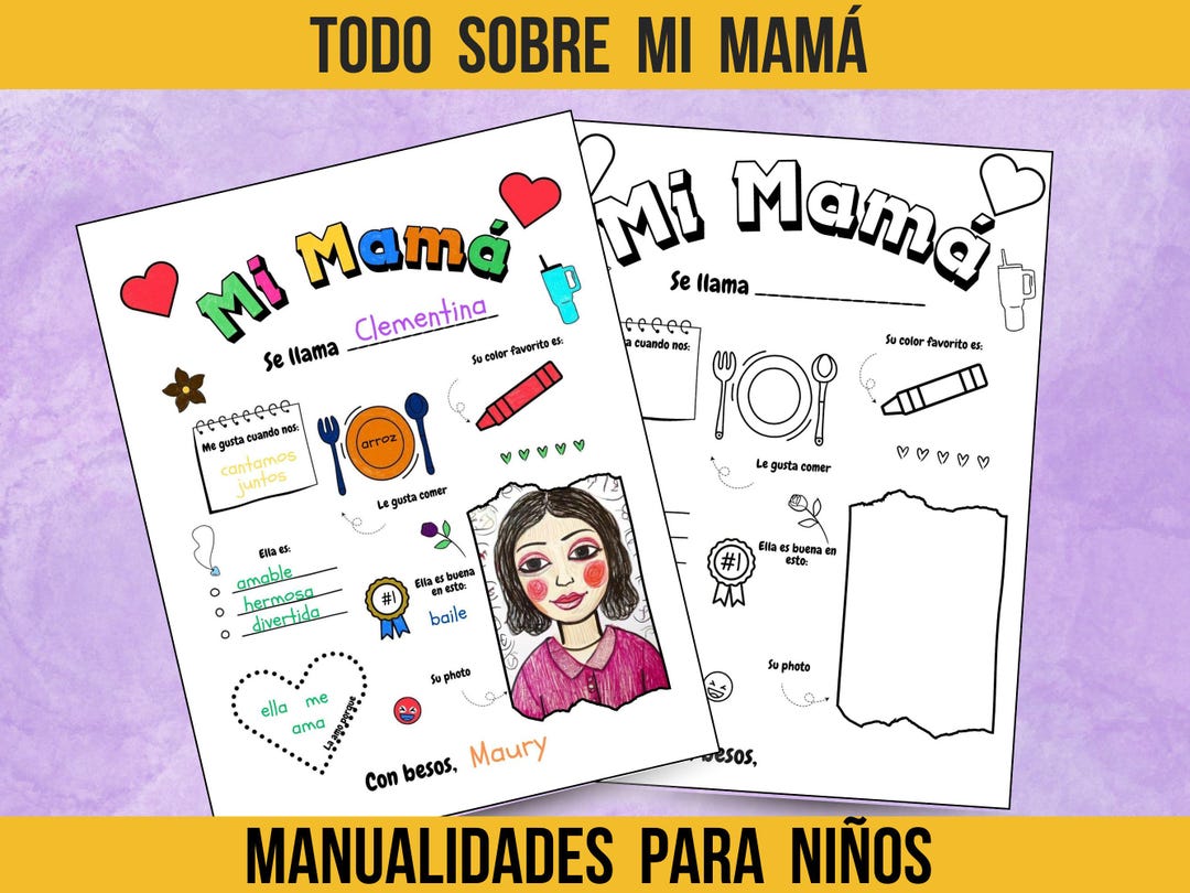 Todo Sobre Mamá Coloring Page, Handmade Día De La Madre Gift for Mom ...