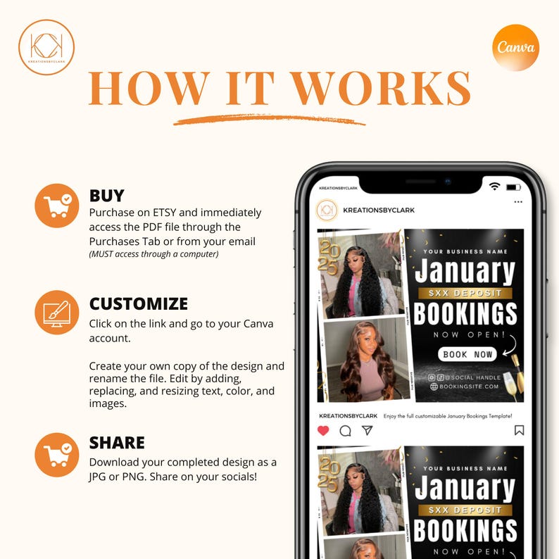 DIY January Booking Flyer, January Hair, January Lash, New Year Booking ...