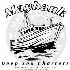 Maybank Deep Sea Charters PNG, Outer Banks PNG T Shirt Design Instant ...