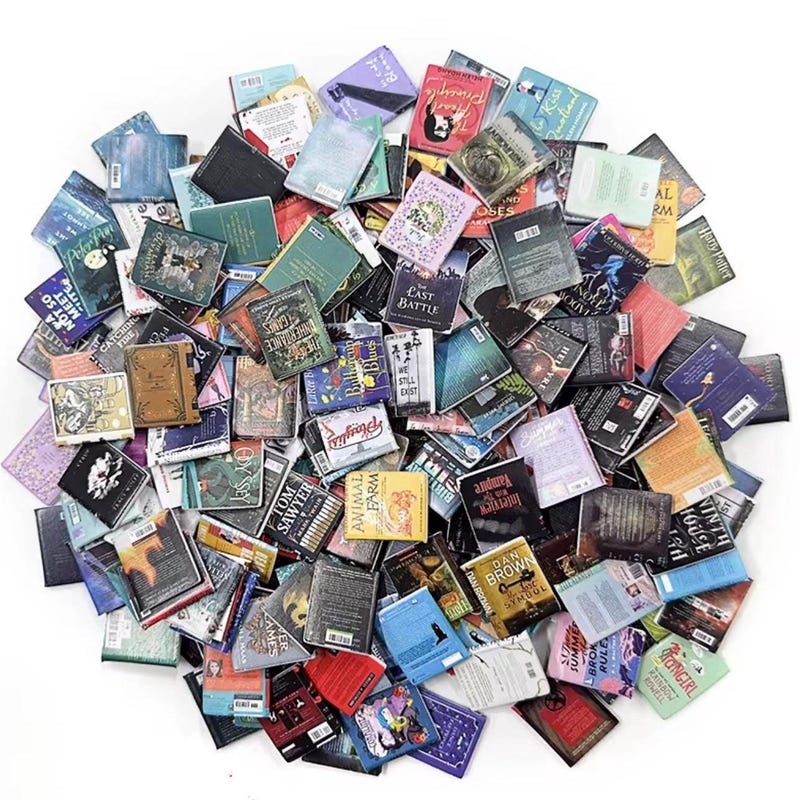 Mini Book Cart and Books - Etsy UK