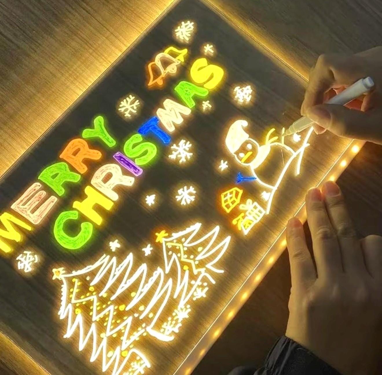 LED Acrylic Drawing Board: Rewritable USB Dry Erase Board - Etsy