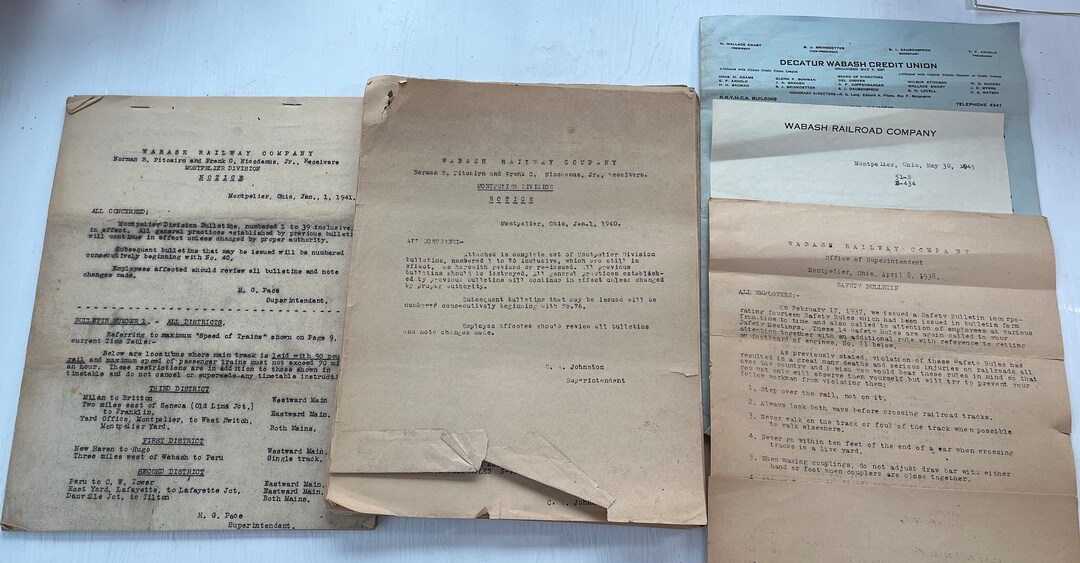 Railway Company Papers From Head Office 1930’s and 1940’s - Etsy
