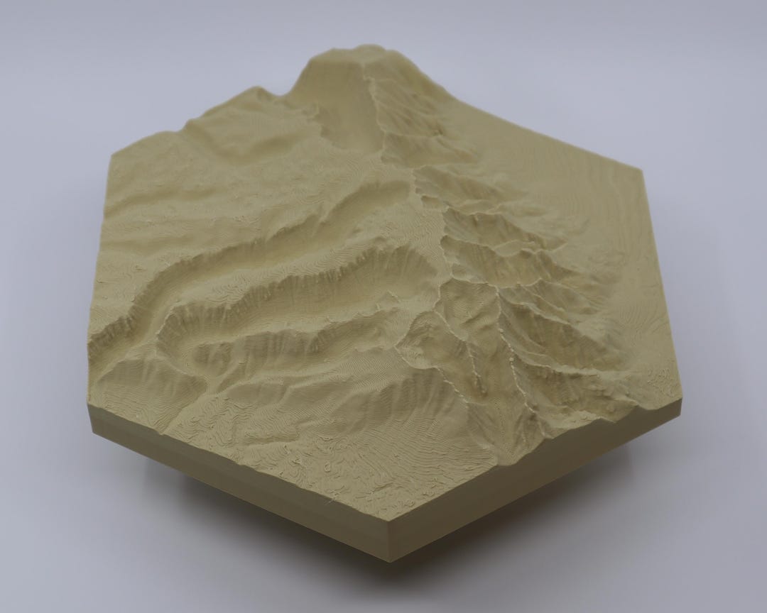 Steens Mountain – 3D Topographic Relief Map | Oregon Wilderness Art ...