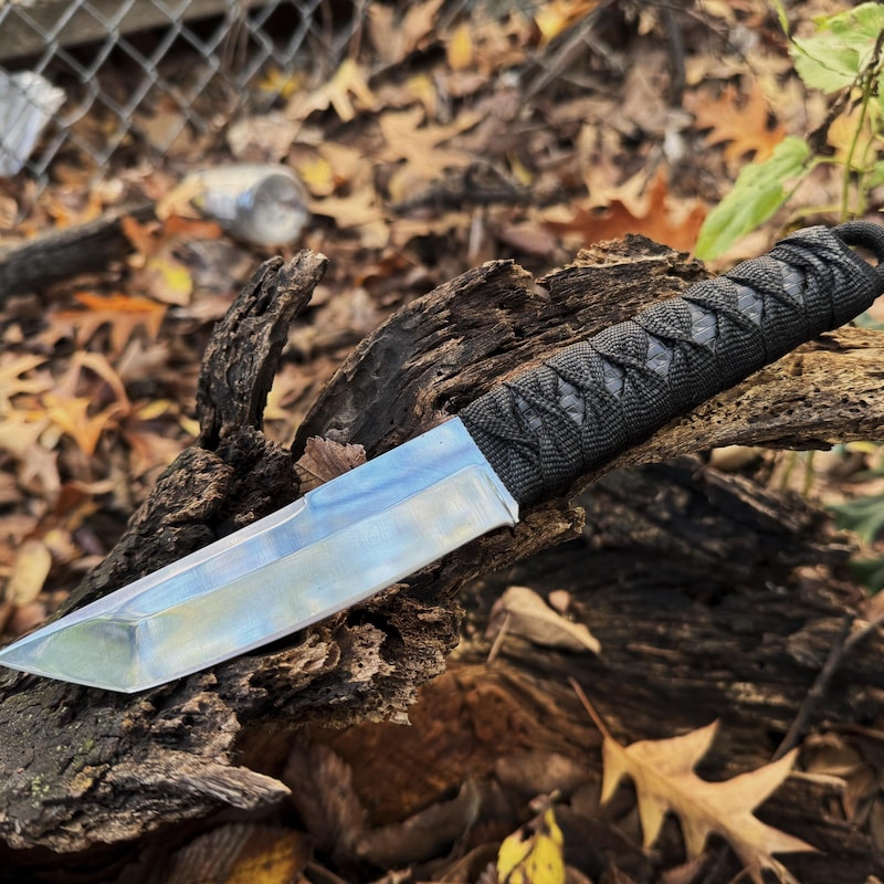 Damascus Chef Tanto Knife - Etsy