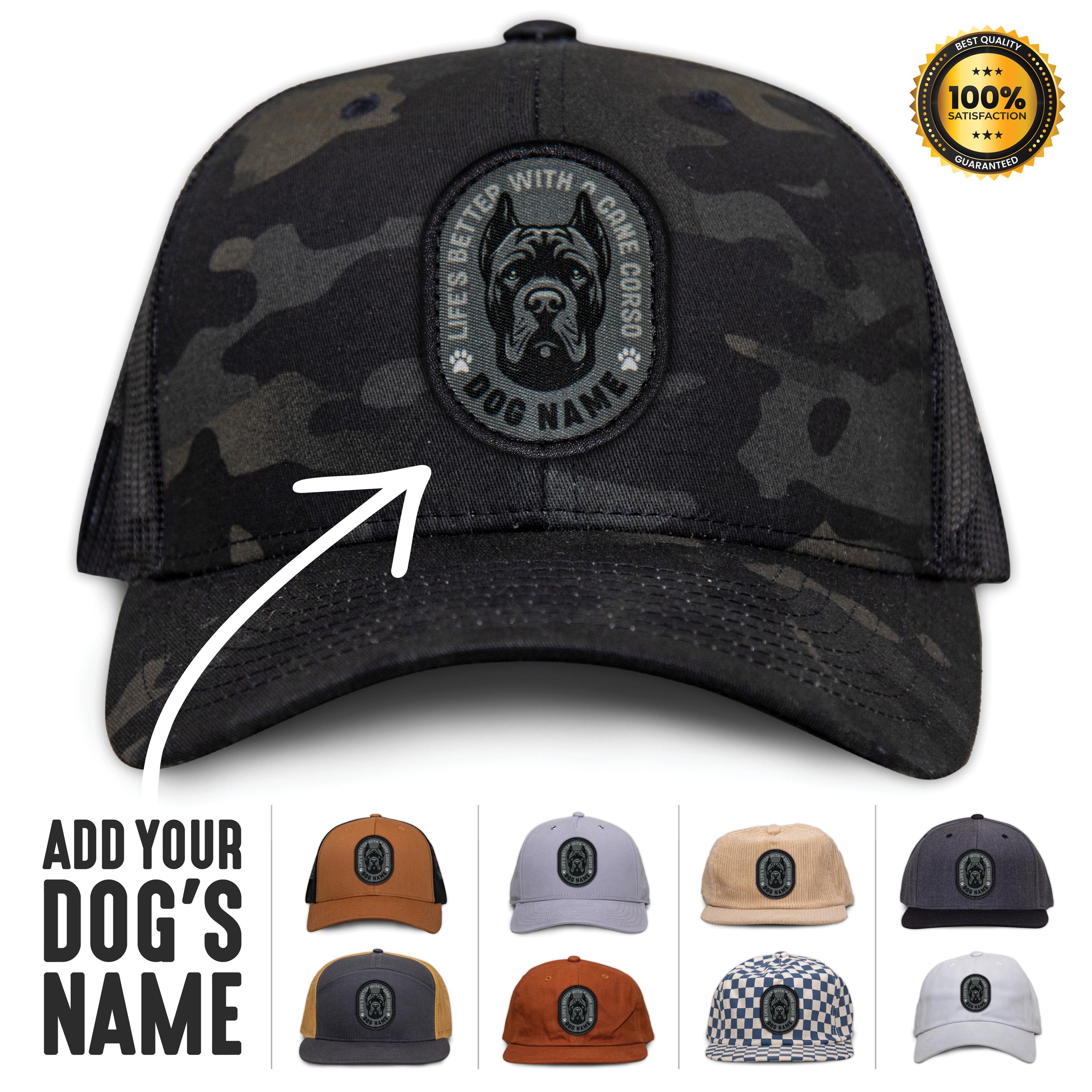 Cane Corso Personalized Hat, Custom Dog Baseball Cap, Pet Portrait ...