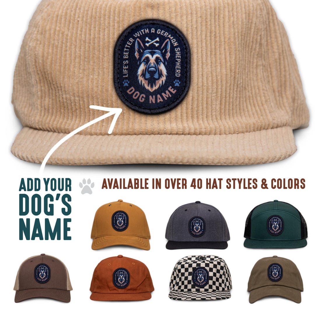 German Shepherd Personalized Hat, Custom Dog Hat, Customized Pet Gifts ...