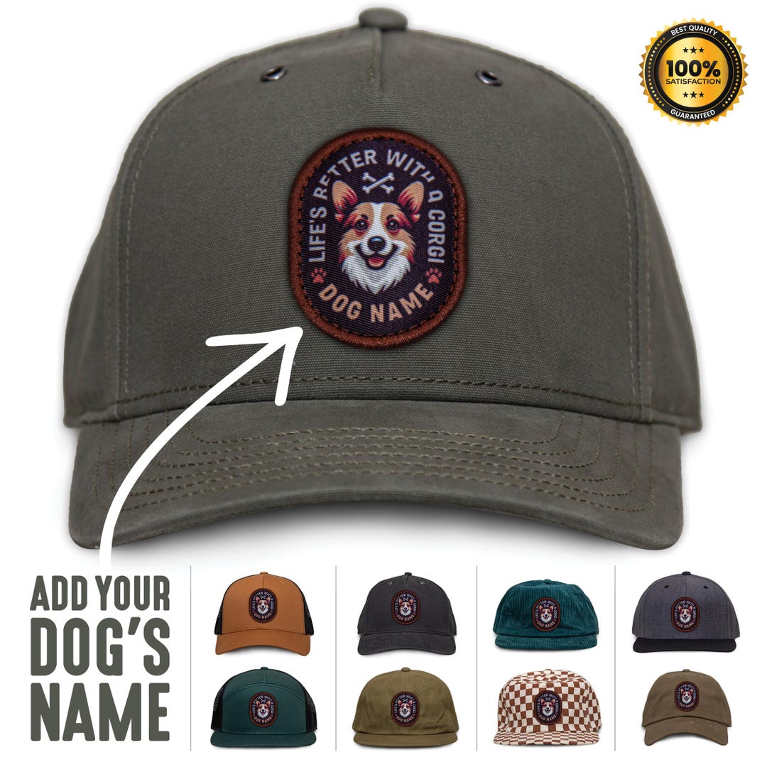 Corgi Personalized Hat Gift , Custom Dog Pembroke Welsh Corgi Hat ...