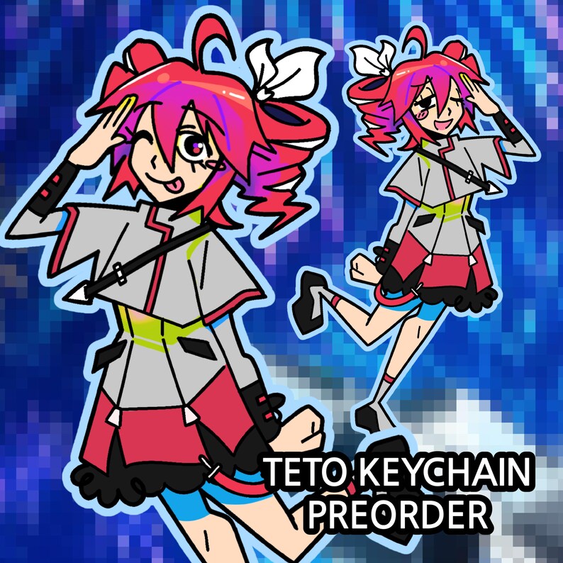 Pre-order Teto Kasane Synthv Acrylic Glitter Keychain 2.5 Inches - Etsy