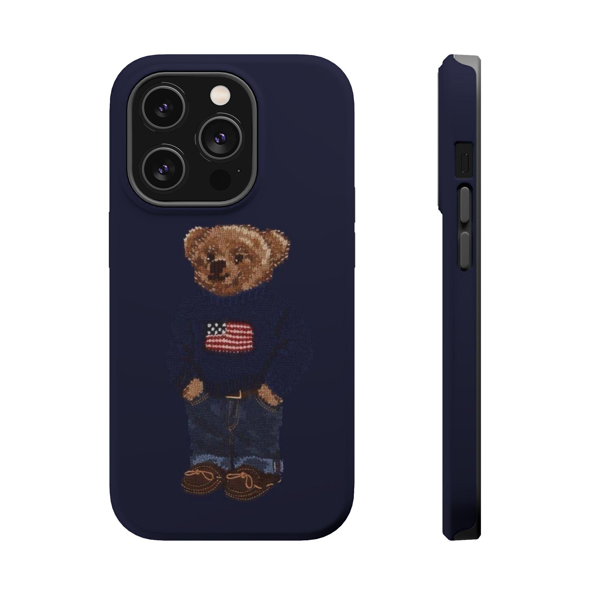 Teddy Bear Phone Case for Ralph Polo Lovers, Magnetic Tough Cases ...