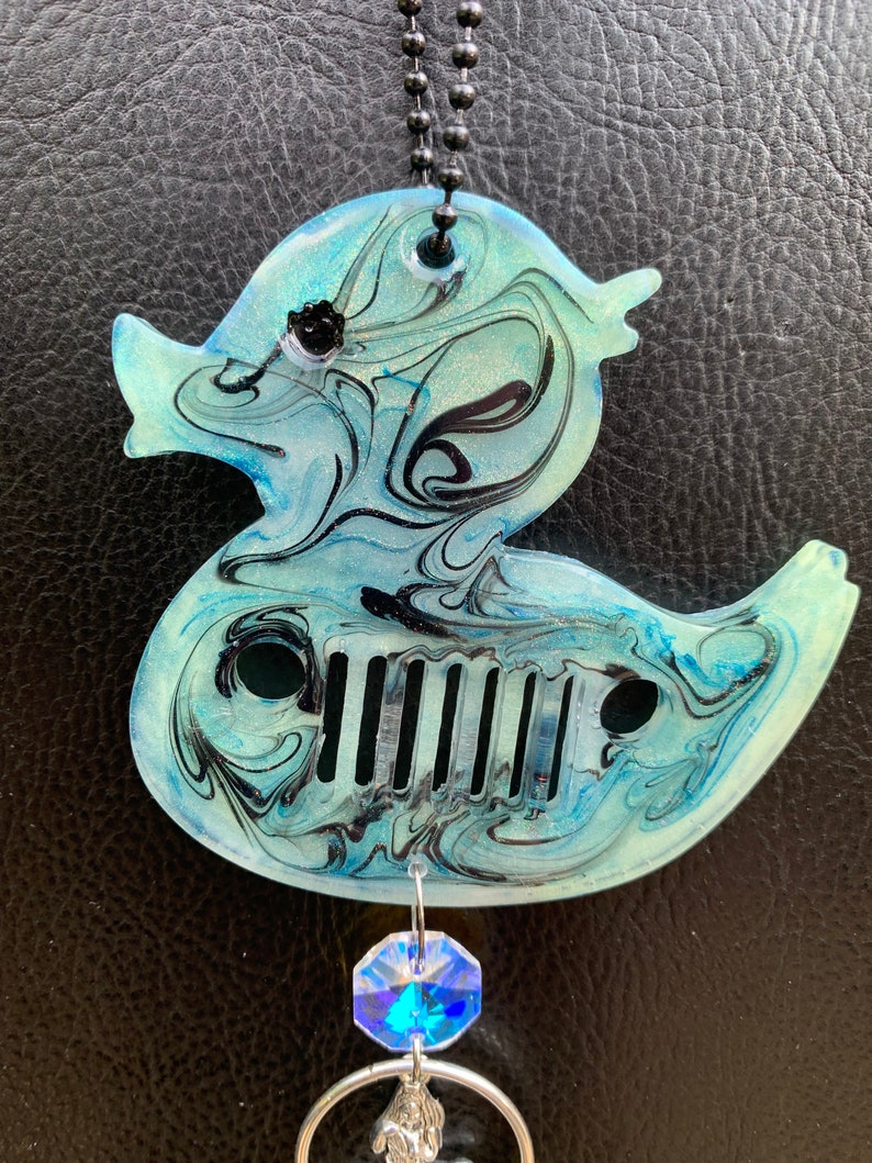 Mermaid Glow in the Dark Cosmic Duck Crystal Suncatcher Gift Accessory ...