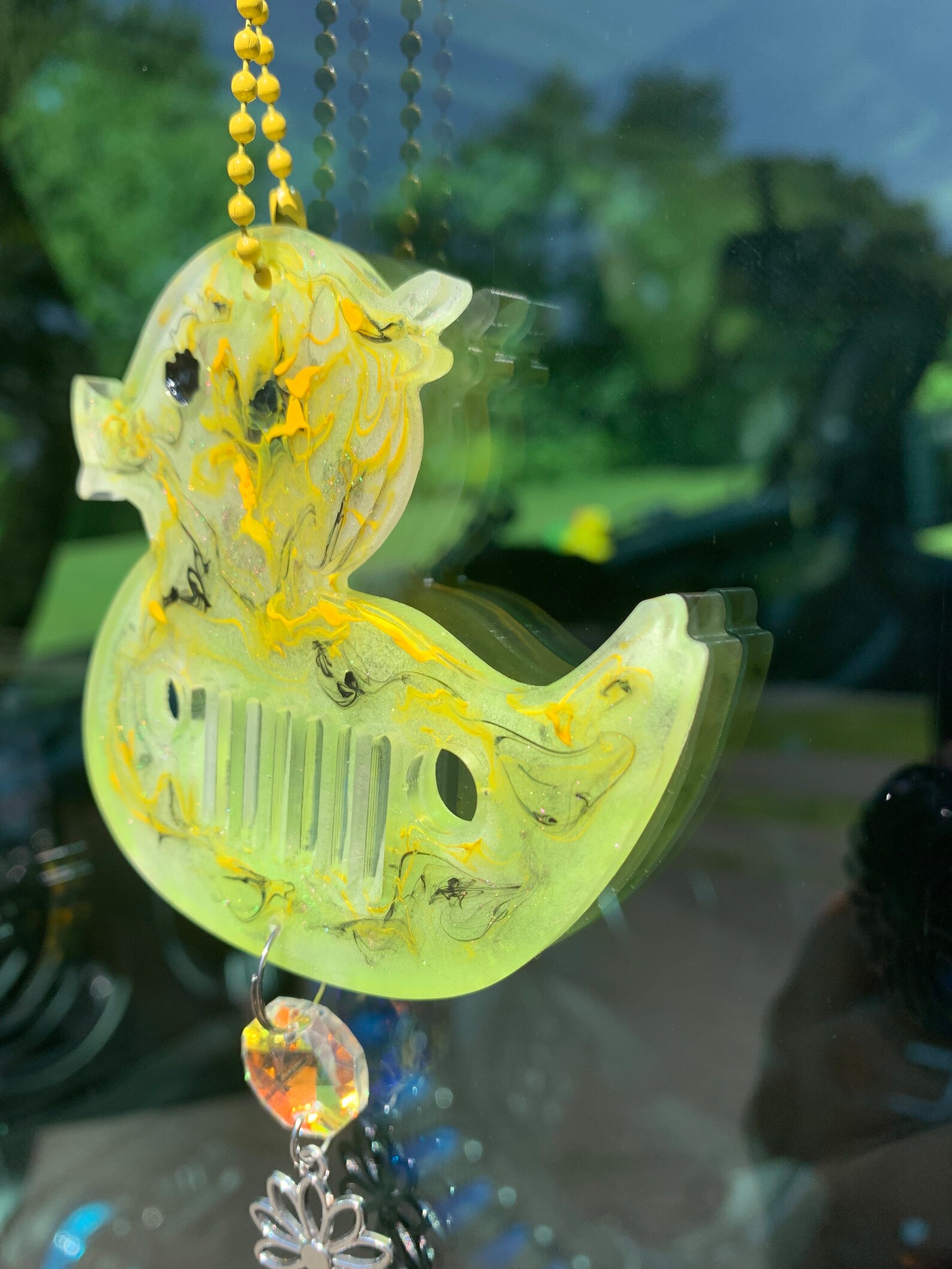 Sunflower Glow in the Dark Cosmic Duck Jeep Crystal Suncatcher Gift ...
