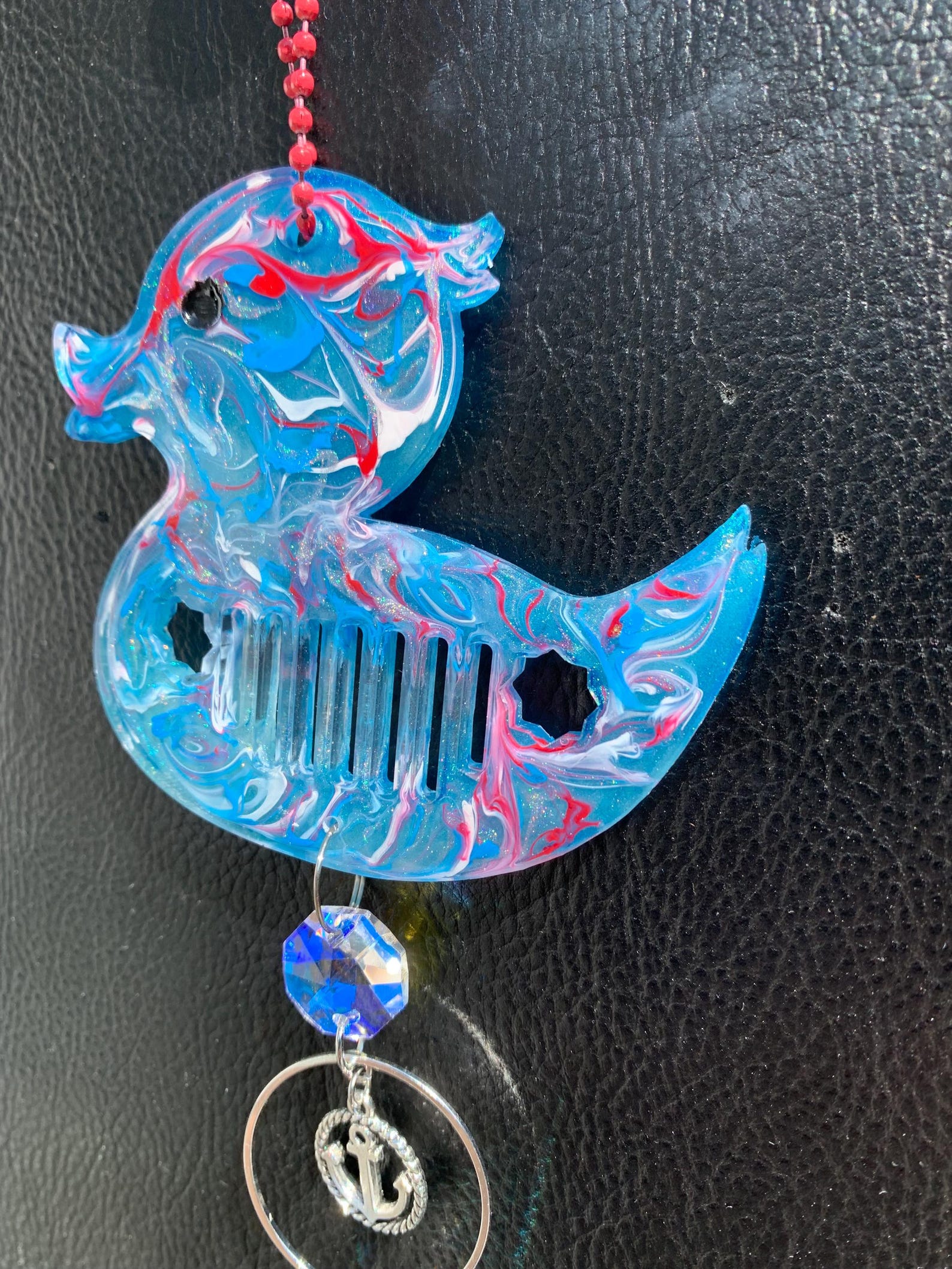 Patriotic Glow in the Dark Cosmic Duck Crystal Suncatcher Gift ...