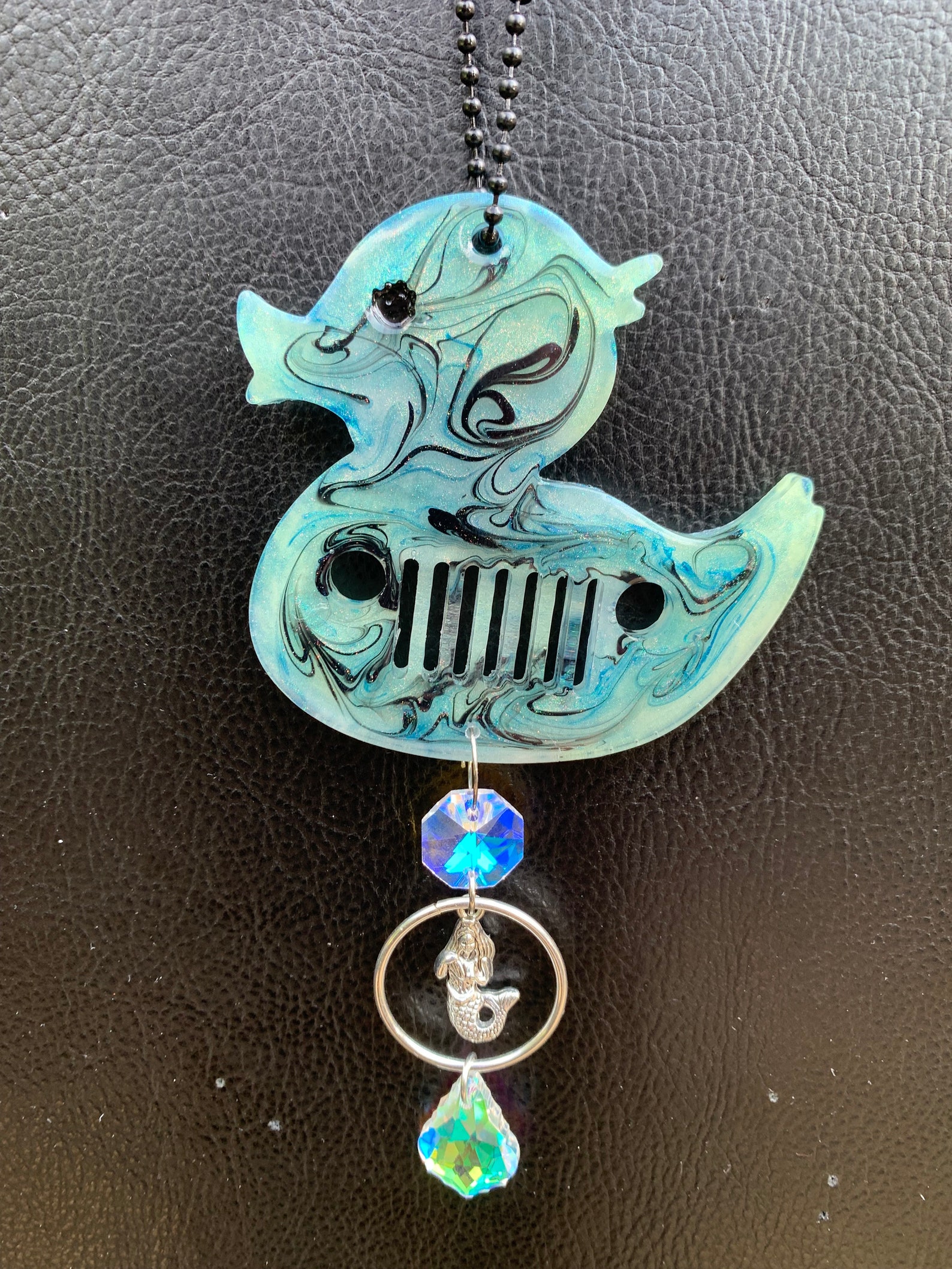 Mermaid Glow in the Dark Cosmic Duck Crystal Suncatcher Gift Accessory ...