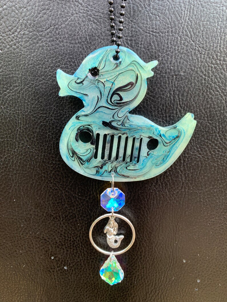 Mermaid Glow in the Dark Cosmic Duck Crystal Suncatcher Gift Accessory ...