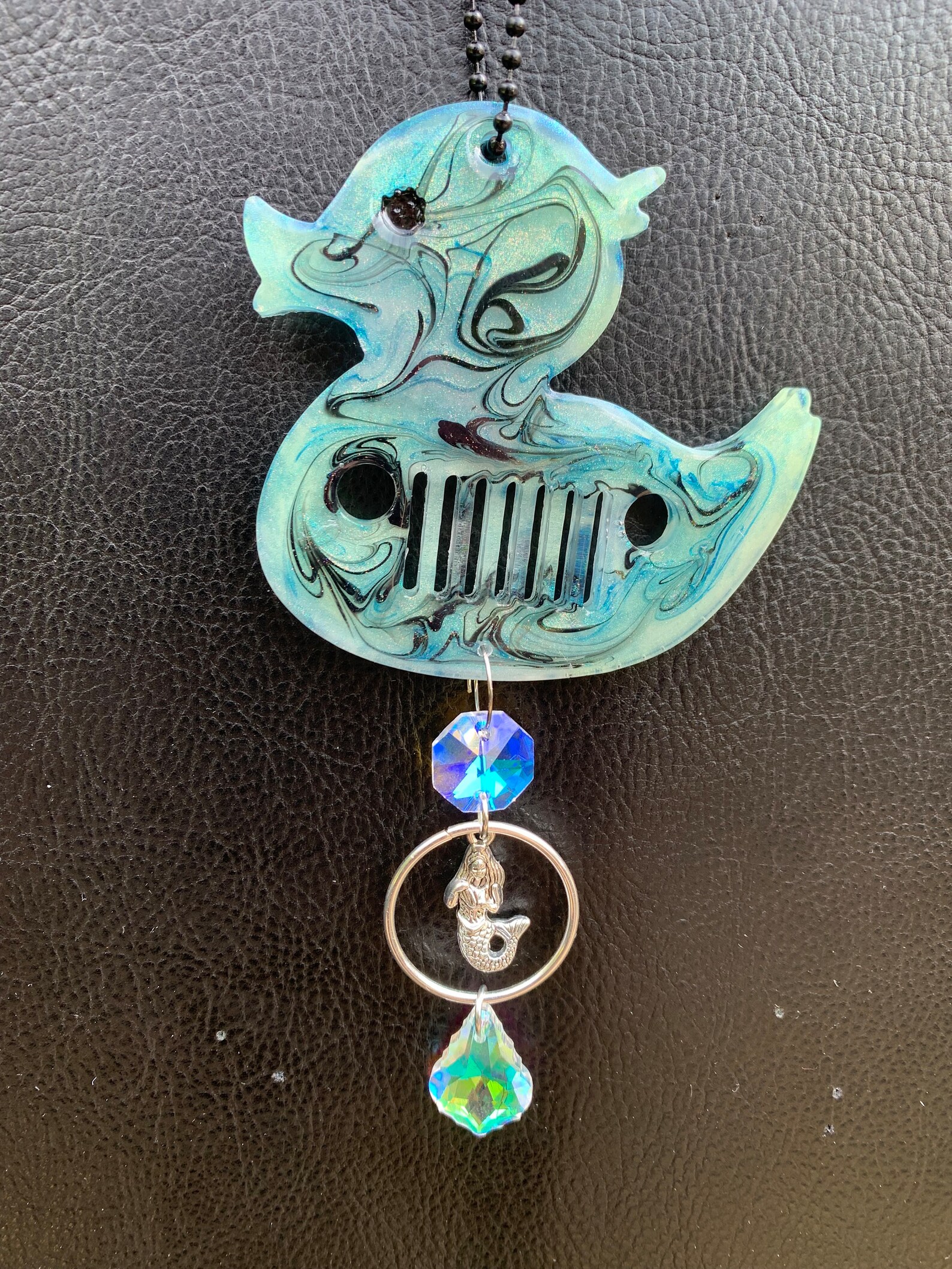 Mermaid Glow in the Dark Cosmic Duck Crystal Suncatcher Gift Accessory ...