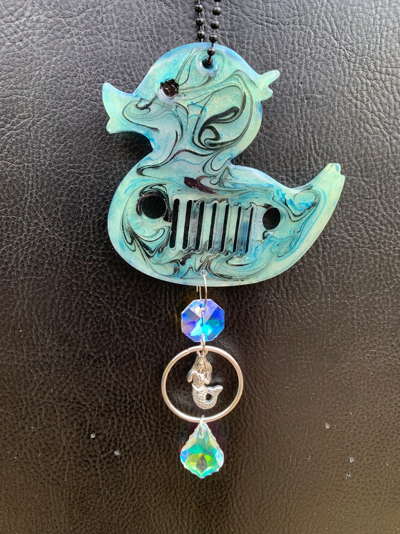 Mermaid Glow in the Dark Cosmic Duck Crystal Suncatcher Gift Accessory ...