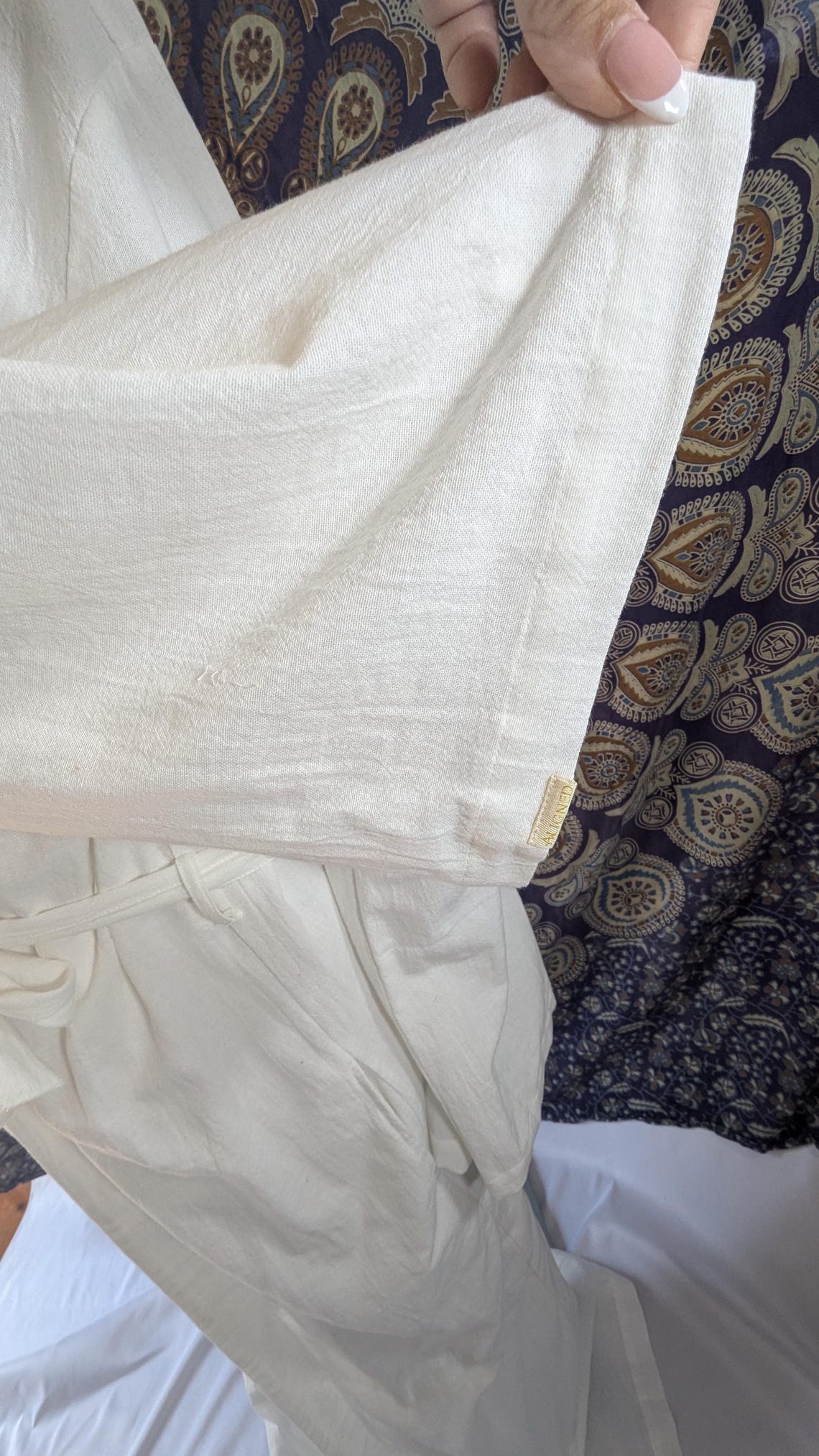 Long White Ceremony Robe With Hood and Pockets – 100% Cotton – Sacred ...