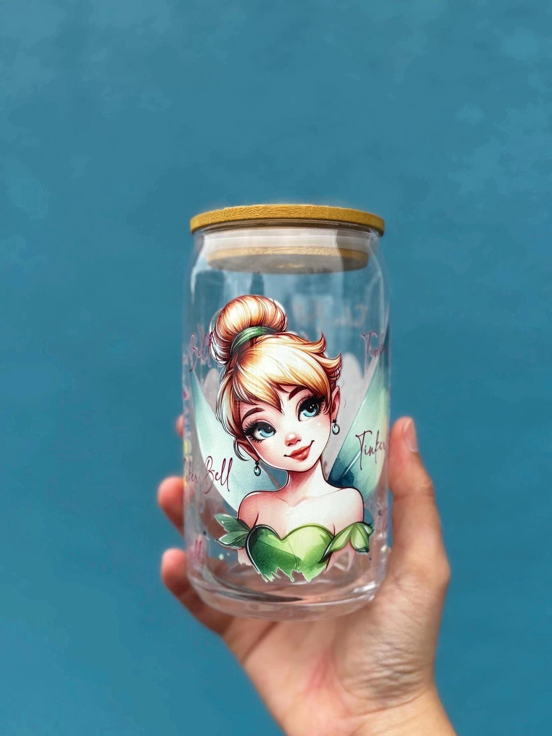 Tinker Fairy Glass Cup, Whimsical Drinkware, Enchanted Forest Design ...