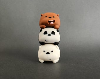 We Bare Bears Stackable Figures - Etsy