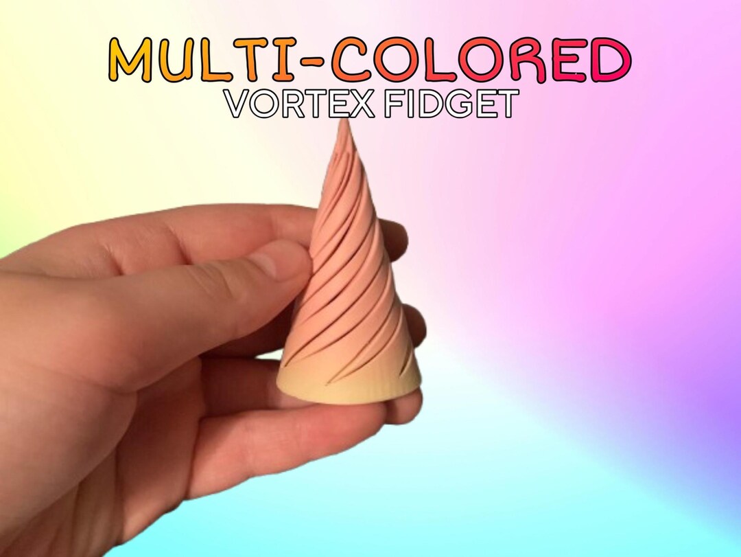 3D Printed MULTI-COLOR Vortex Fidget Desk Toy - Etsy