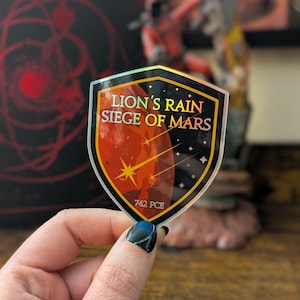 Lion's Rain Inspired Red Rising Sticker - Etsy