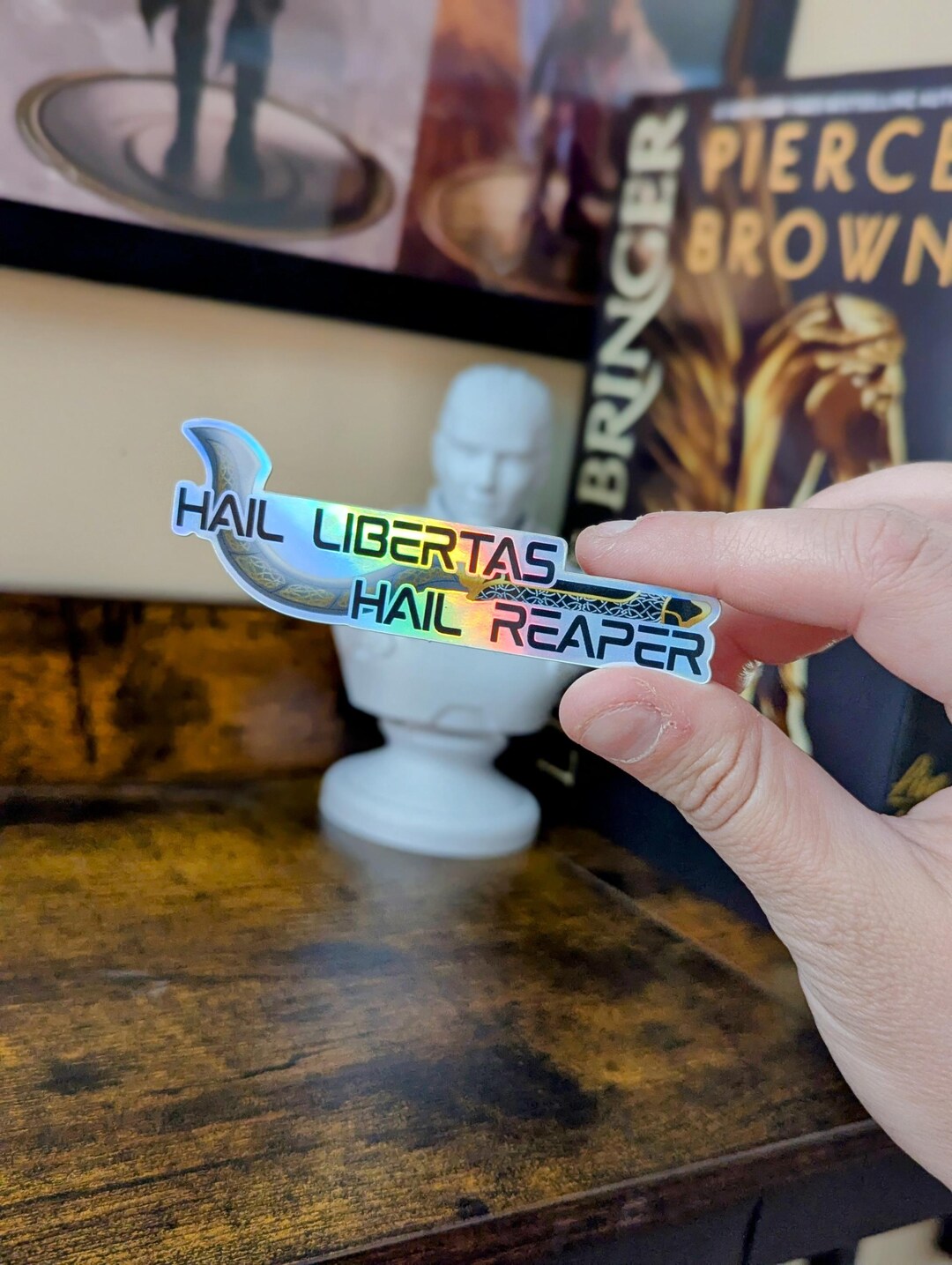 Hail Libertas Hail Reaper - Holographic Red Rising Inspired Sticker - Etsy