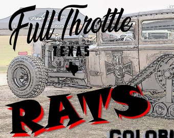 Vintage Rat Rods Coloring Book - Etsy