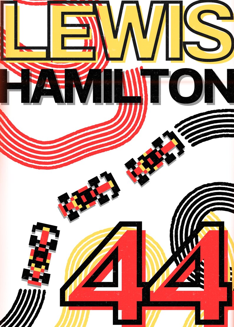Formula 1 Lewis Hamilton Ferrari F1 Poster Digital Print, F1 Wall Art ...