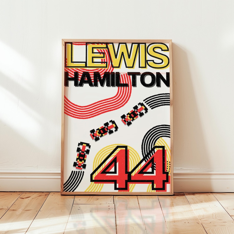 Formula 1 Lewis Hamilton Ferrari F1 Poster Digital Print, F1 Wall Art ...