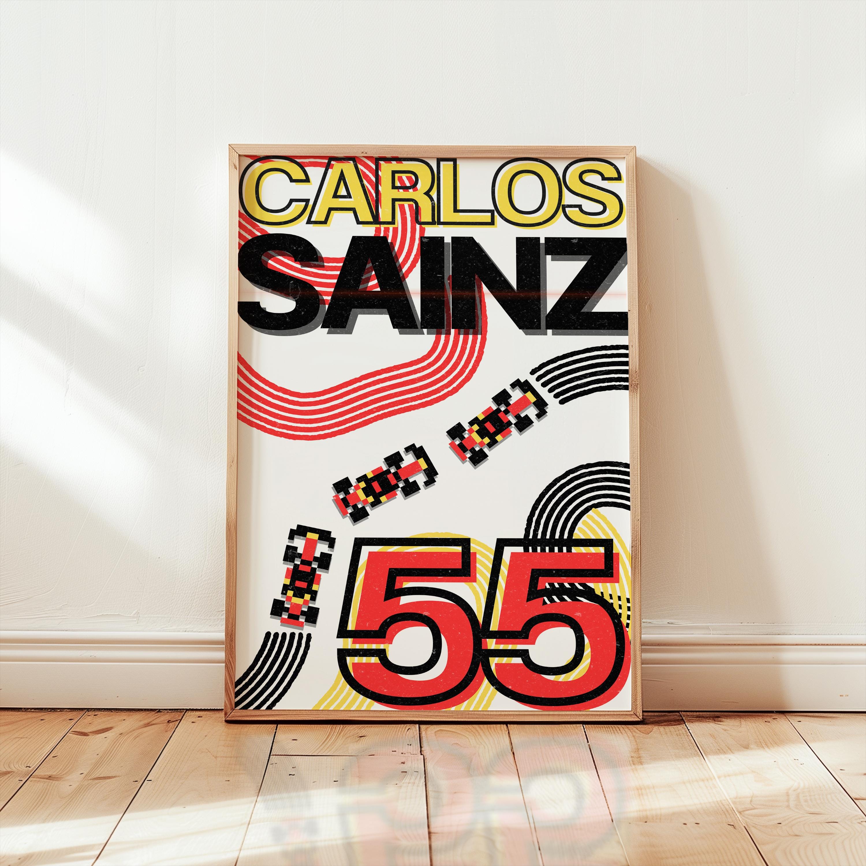 Formula 1 Carlos Sainz Ferrari Print | F1 Wall Art | Wall Hanging ...