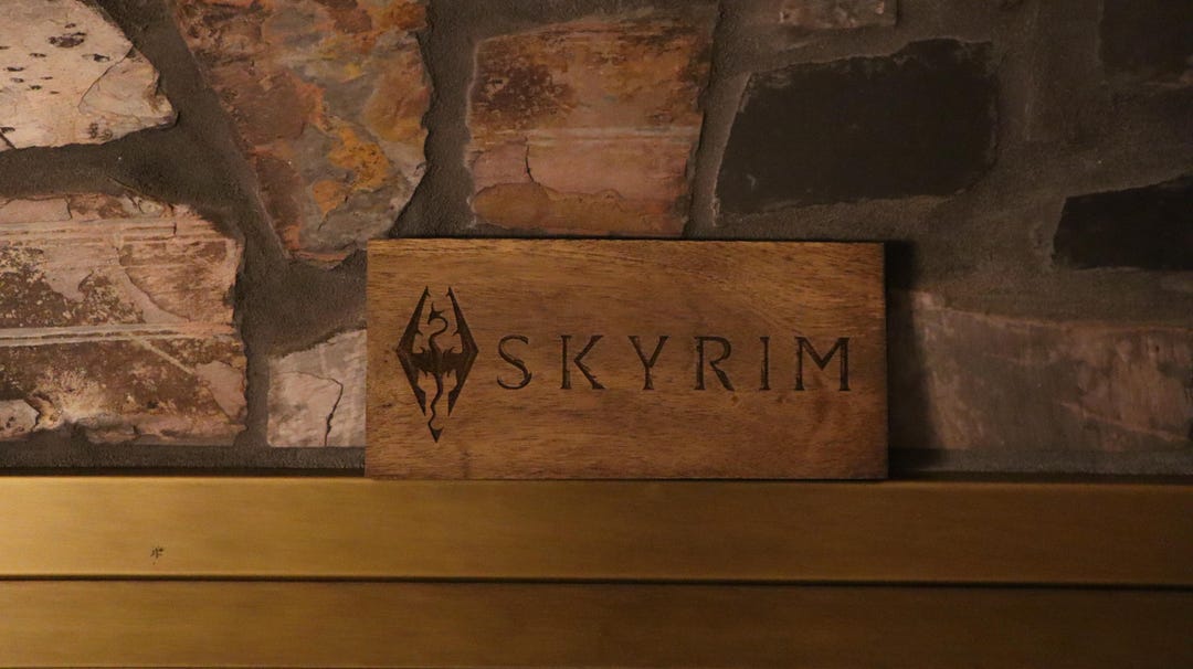 Skyrim Wooden Wall Sign Rustic Elder Scrolls Decor Gamer Gift - Etsy