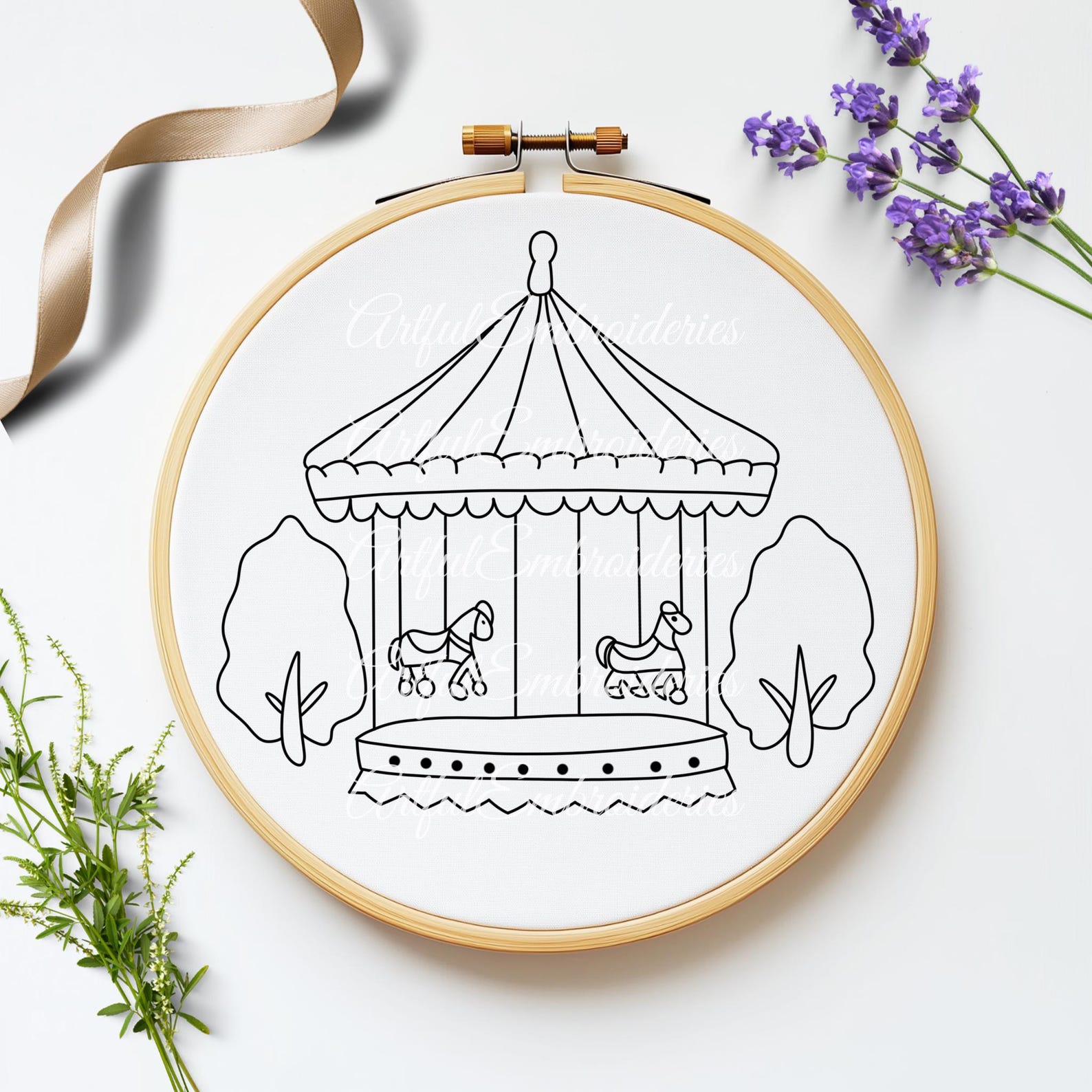 Carousel, Decoration, PDF Files, Downloadable, Digital Download ...