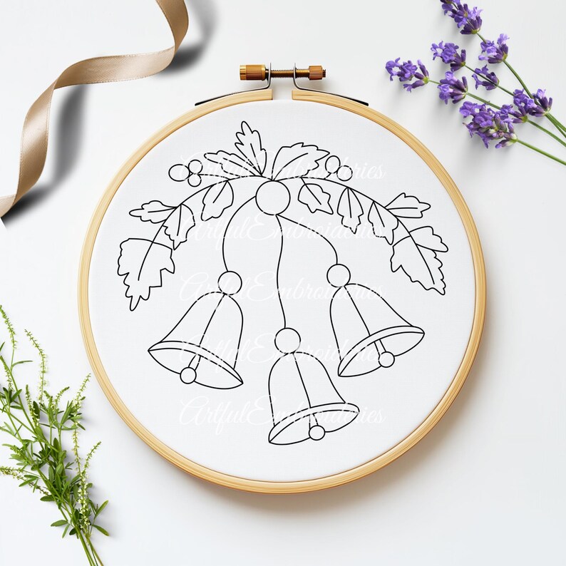 Christmas Bell Pattern, PDF Files, Downloadable, Digital Download ...