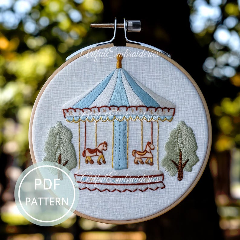 Carousel, Decoration, PDF Files, Downloadable, Digital Download ...