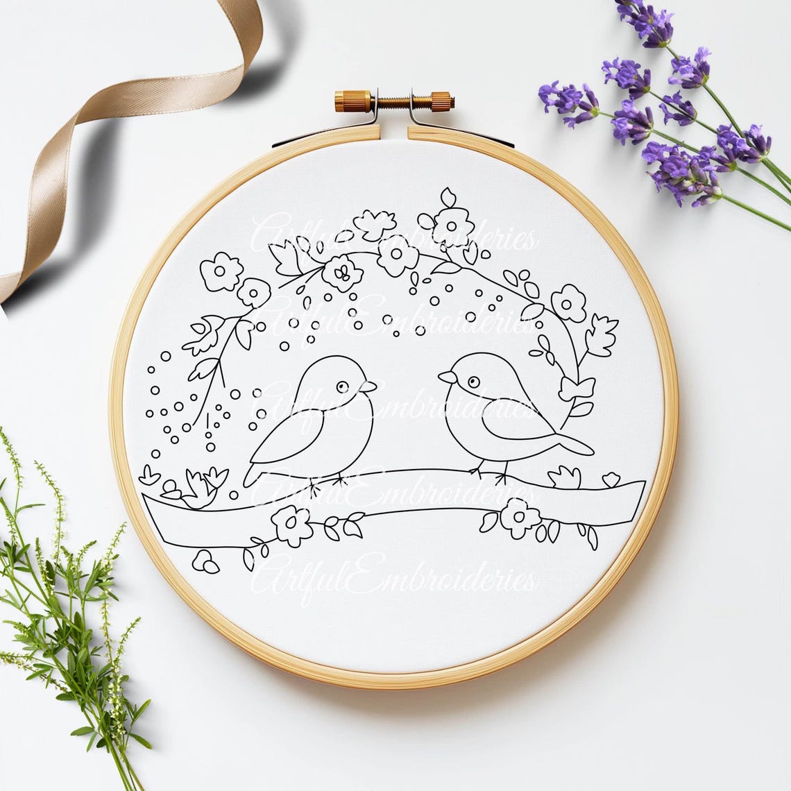 Two Cute Little Birds Pattern, PDF Files, Downloadable, Digital ...