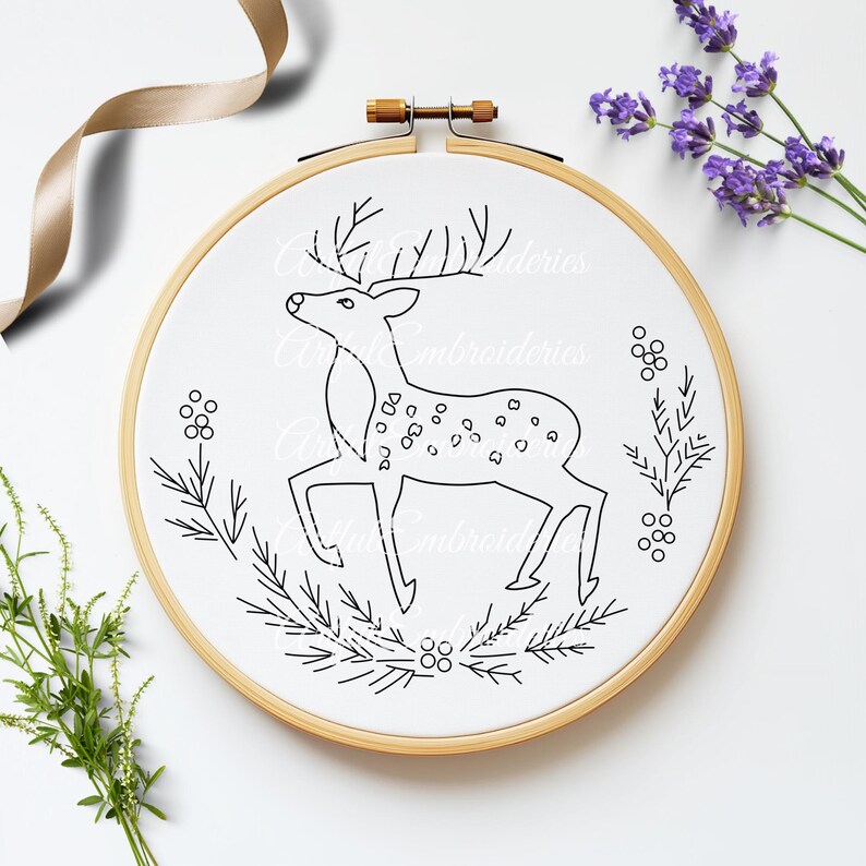 Red Elk, Decoration, Files, Downloadable, Digital Download, Embroidery ...