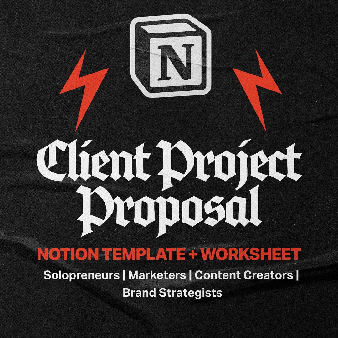Client Project Proposal Template for Notion Customizable Project Planner for Freelancers Notion ...