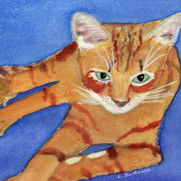 Cat Art Print Hot Springs Cats - Etsy