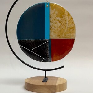 Fused Glass Deco Circle - Etsy