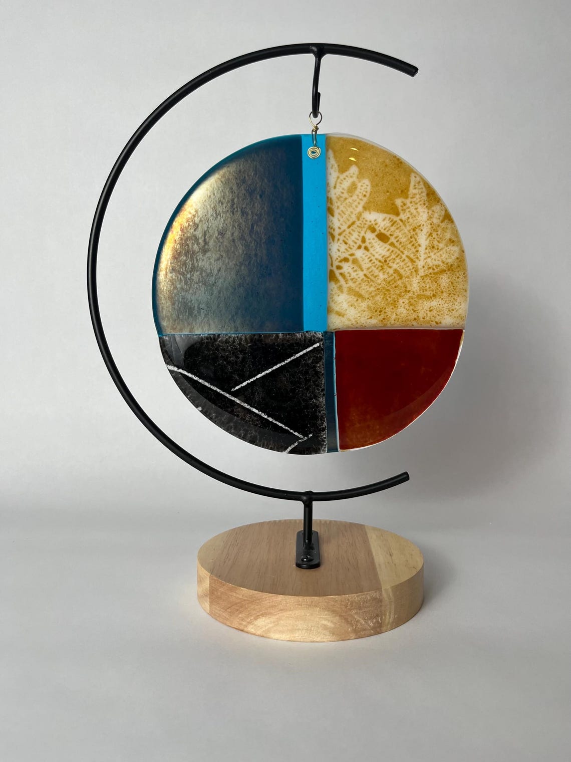 Fused Glass Deco Circle - Etsy