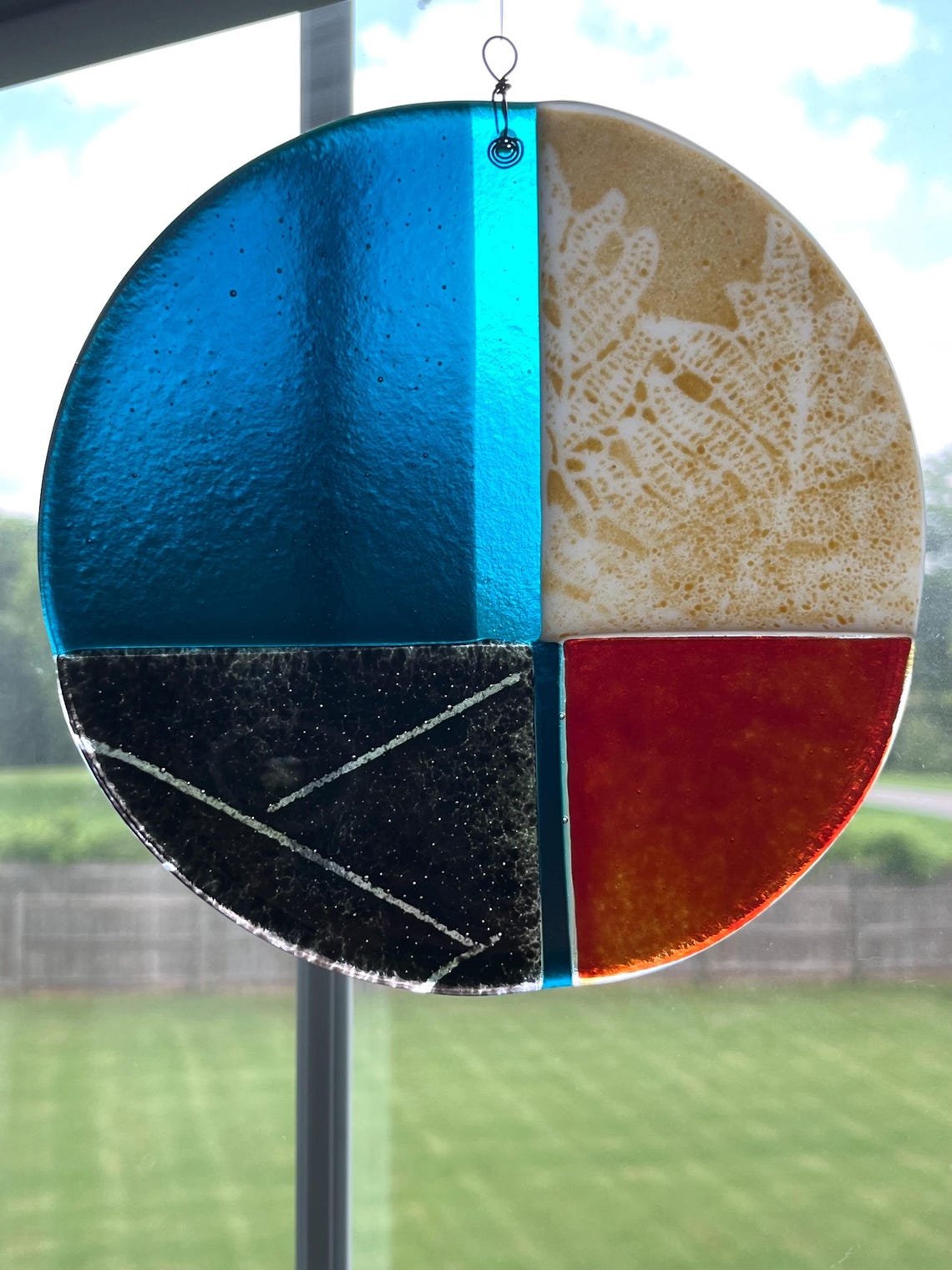 Fused Glass Deco Circle - Etsy