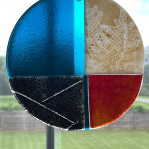 Fused Glass Deco Circle - Etsy