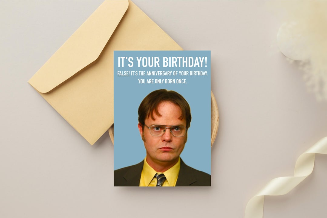 It's Your Birthday Dwight Schrute From the Office 5x7 Digital Download ...