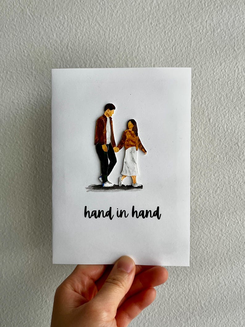 Handmade Custom Couple Portrait Card | Personalized Love Card for ...