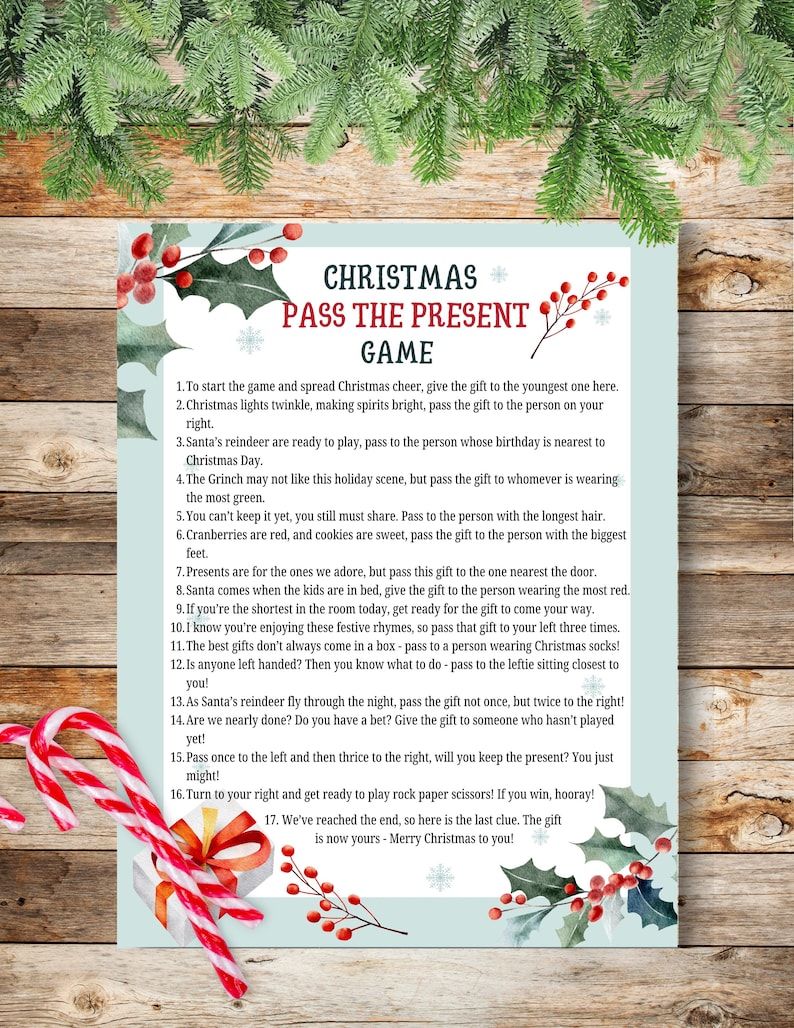 Christmas Pass the Present Game! Fun for Large or Small Groups ...