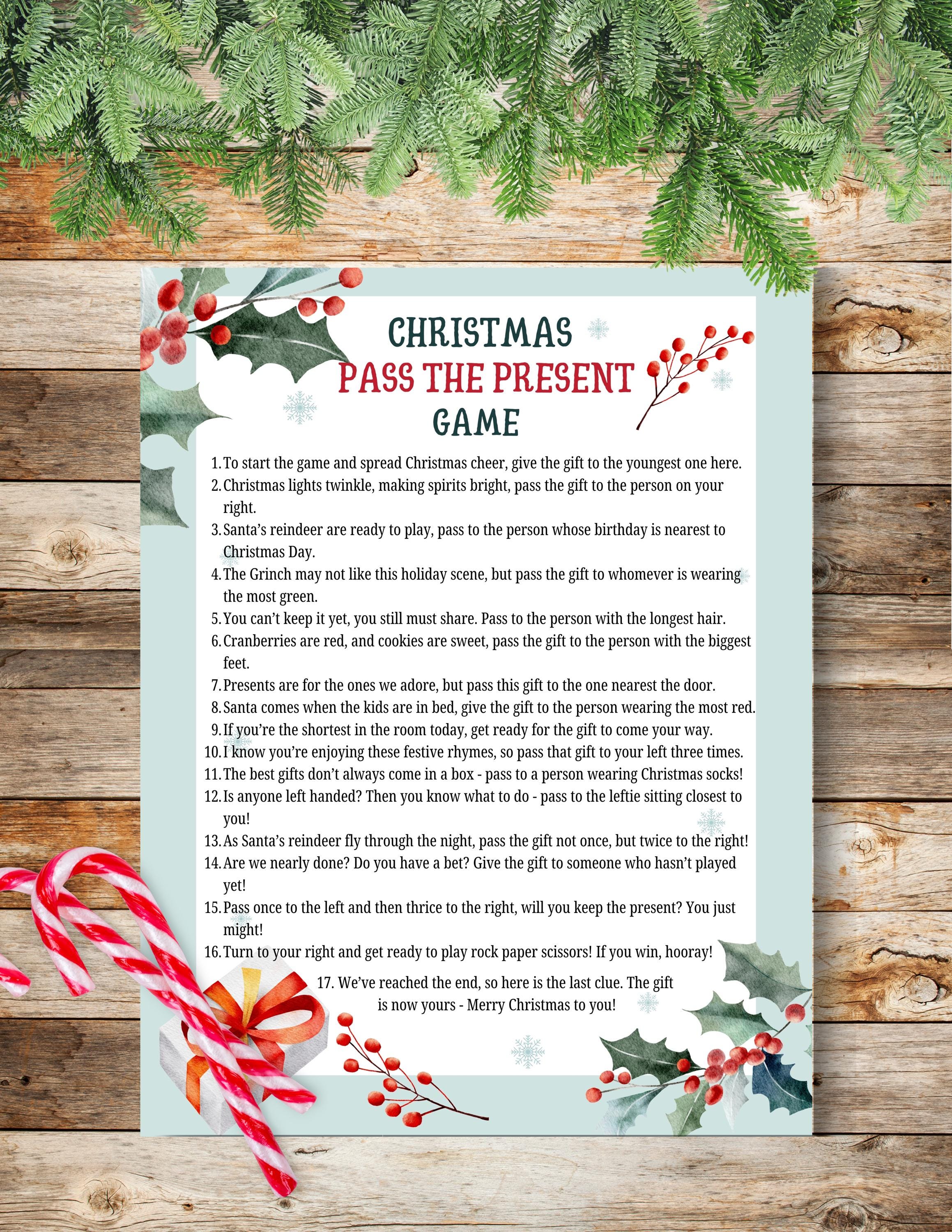 Christmas Pass the Present Game! Fun for Large or Small Groups ...