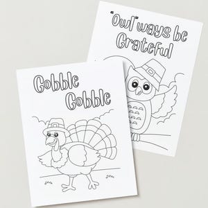 Thanksgiving Coloring Pages - 10 Individual Pages for Digital Download ...